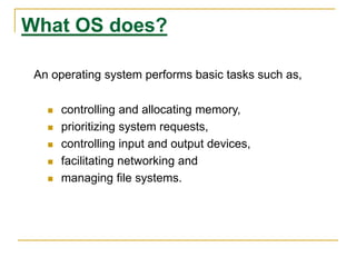 Introduction of operating system | PPT