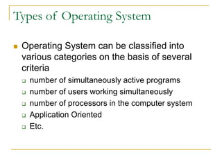 Introduction of operating system | PPT
