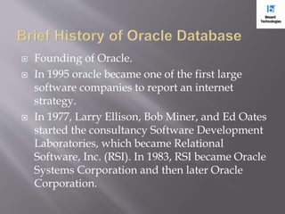 Introduction of oracle database | PPTX