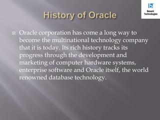 Introduction of oracle database | PPTX