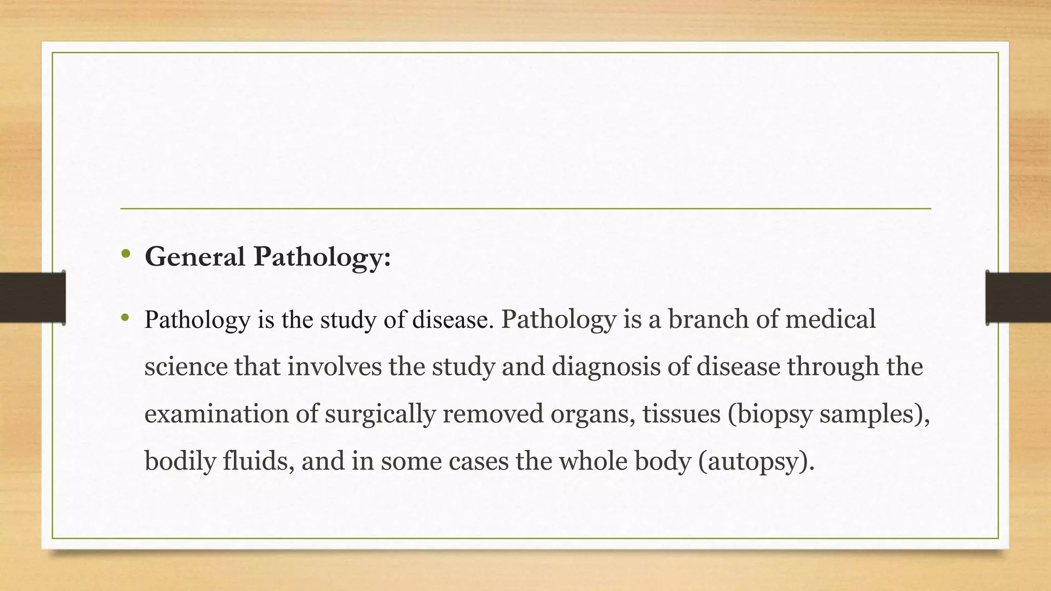 Introduction of pathology | PPTX