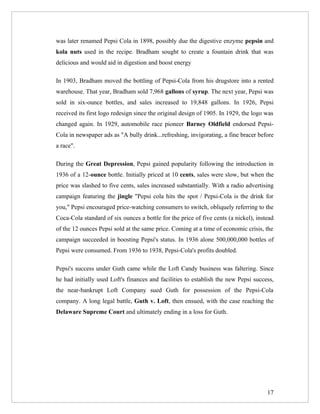 Introduction Of Pepsi | DOC