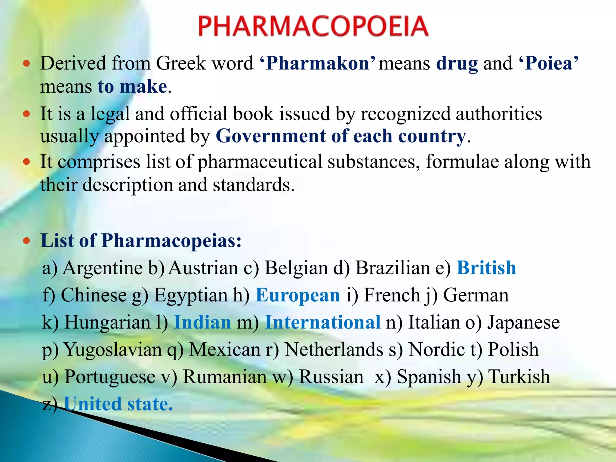 Introduction of pharmaceutics | PPTX