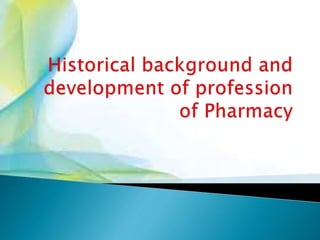 Introduction of pharmaceutics | PPTX