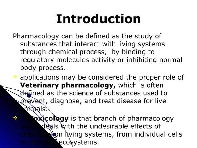 Introduction of Veterinary pharmacology | PPT