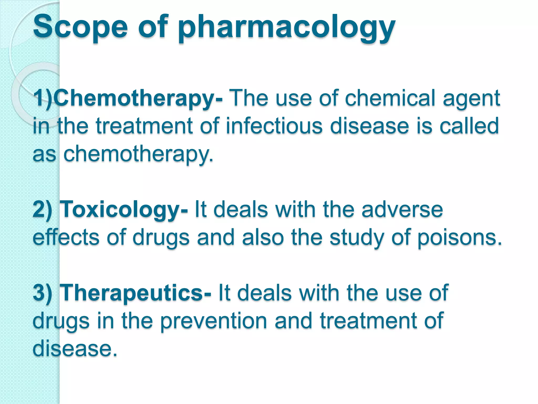 Introduction of pharmacology ppt | PPTX