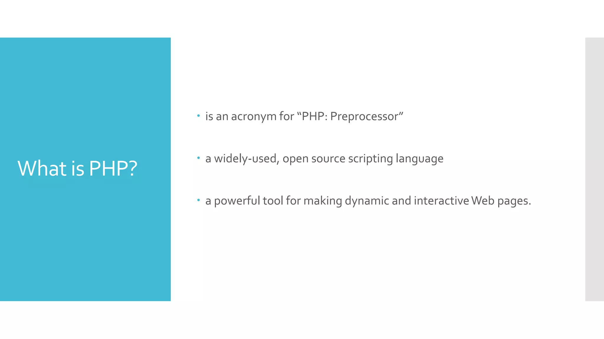 Introduction of PHP.pdf | Web Development | Internet