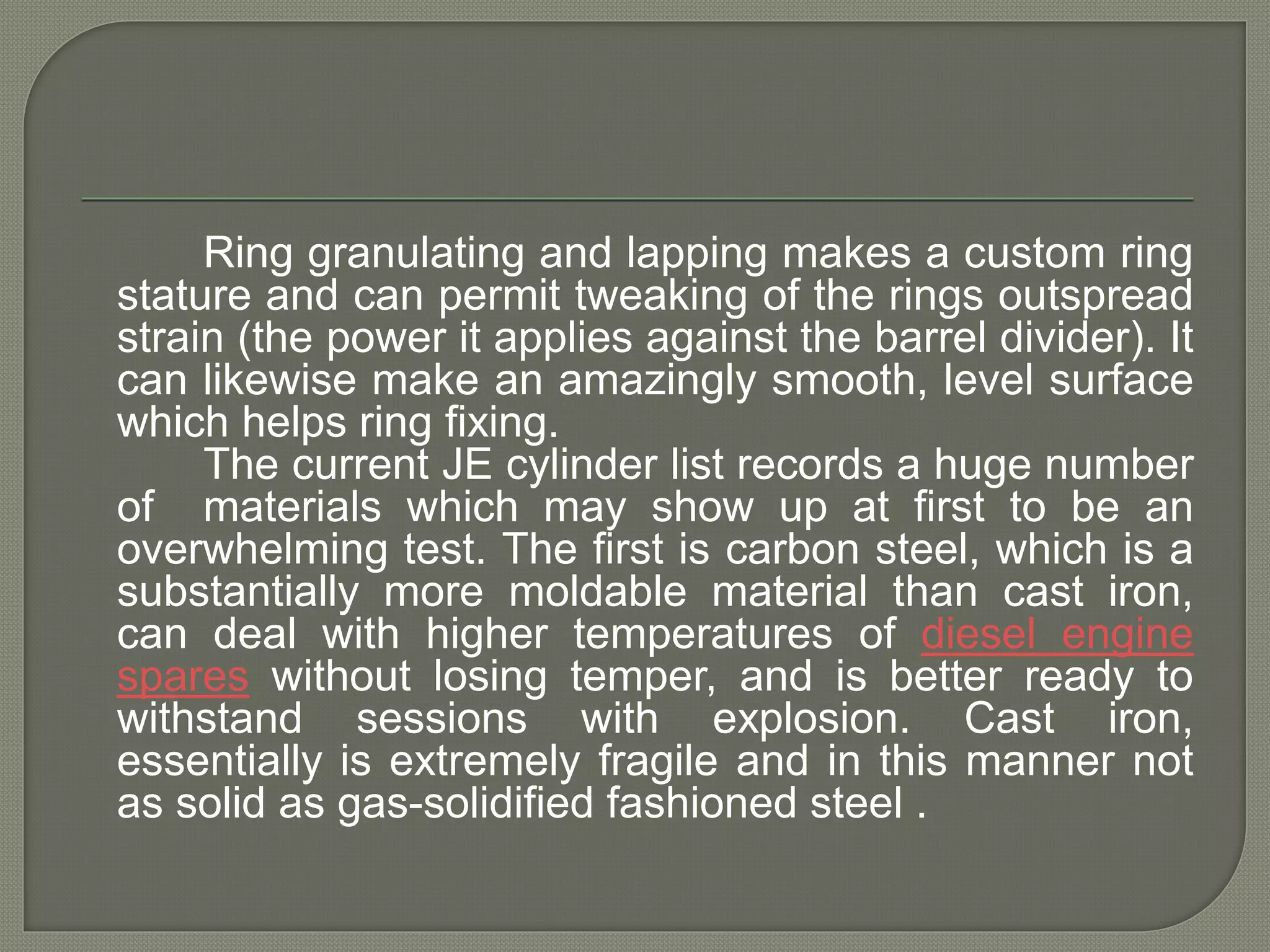 Introduction of piston and piston rings | PPTX