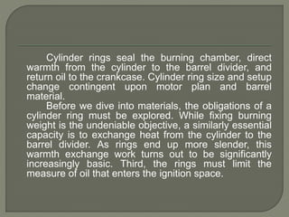 Introduction of piston and piston rings | PPTX