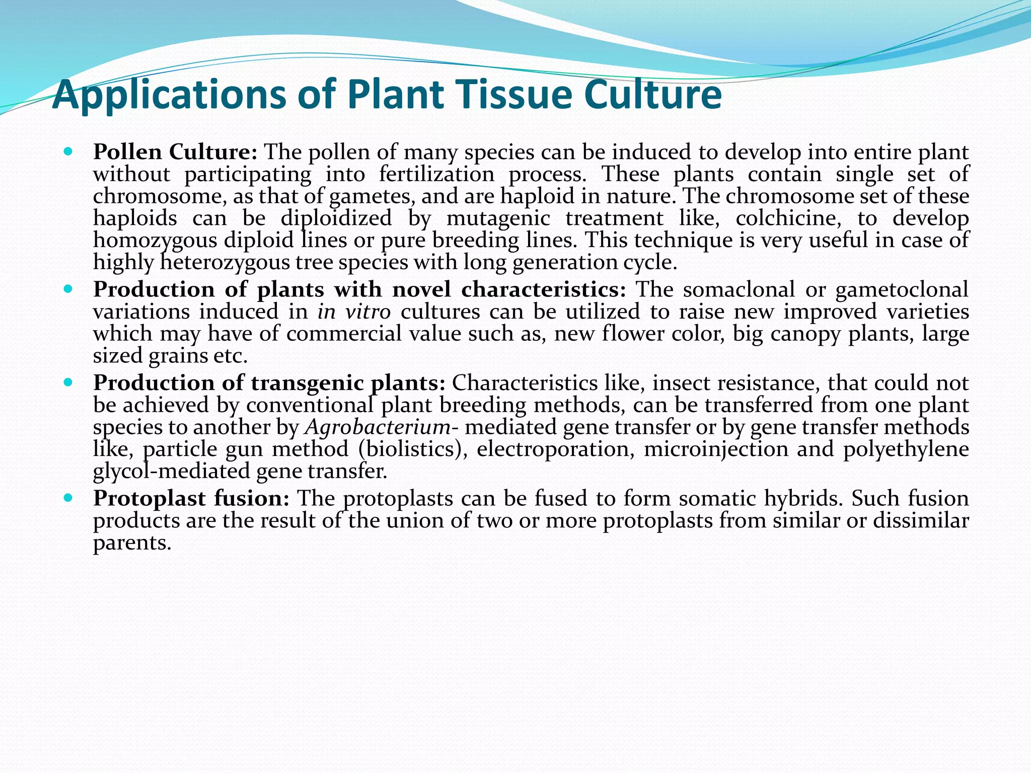 Introduction of plant tissue culture | PPTX