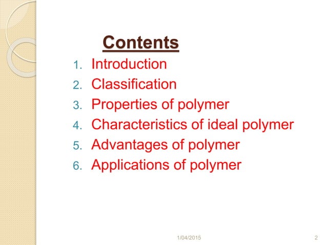 Introduction of polymer | PPTX | Skin Care | Beauty