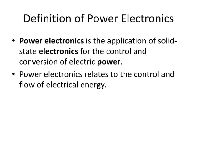 Introduction of power electronics and system.ppt | Technology Industry | Industries