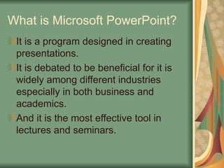 INTRODUCTION OF POWERPOINT AND ITS BENEFITS.ppt
