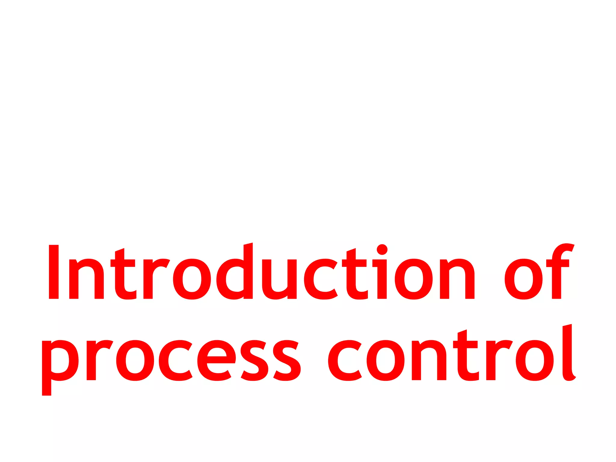 Introduction of process control | PPT