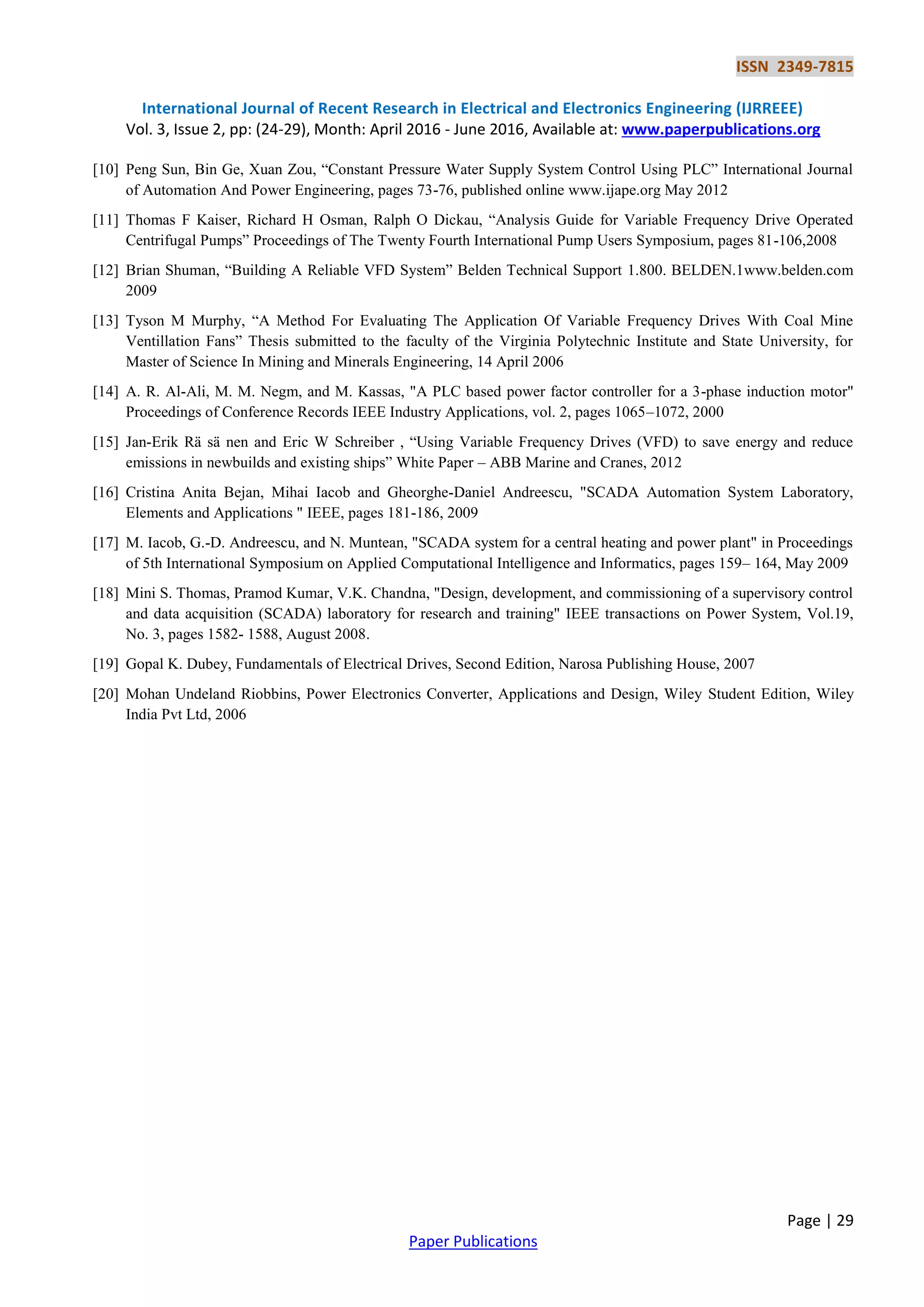 Introduction Of Programmable Logic Controller To Electric Overhead Travelling Crane Pdf