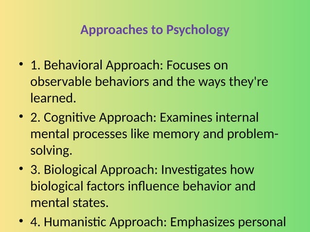 Introduction of Psychology Presentation Miss Madhavi Sen | PPT