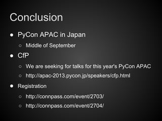 Introduction of py con apac | PPT