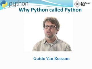 Introduction of python programming | PPTX