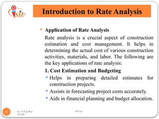 introduction of rate analysis for various items.pptx