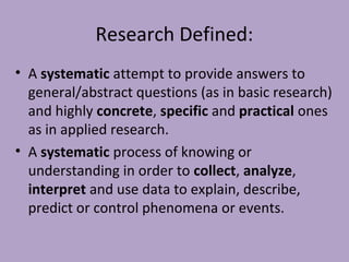 Introduction of research | PPT