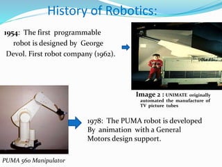 ROBOTICS & DESIGN (Introduction of Robots) EEN-429 | PPT