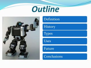 ROBOTICS & DESIGN (Introduction of Robots) EEN-429 | PPT