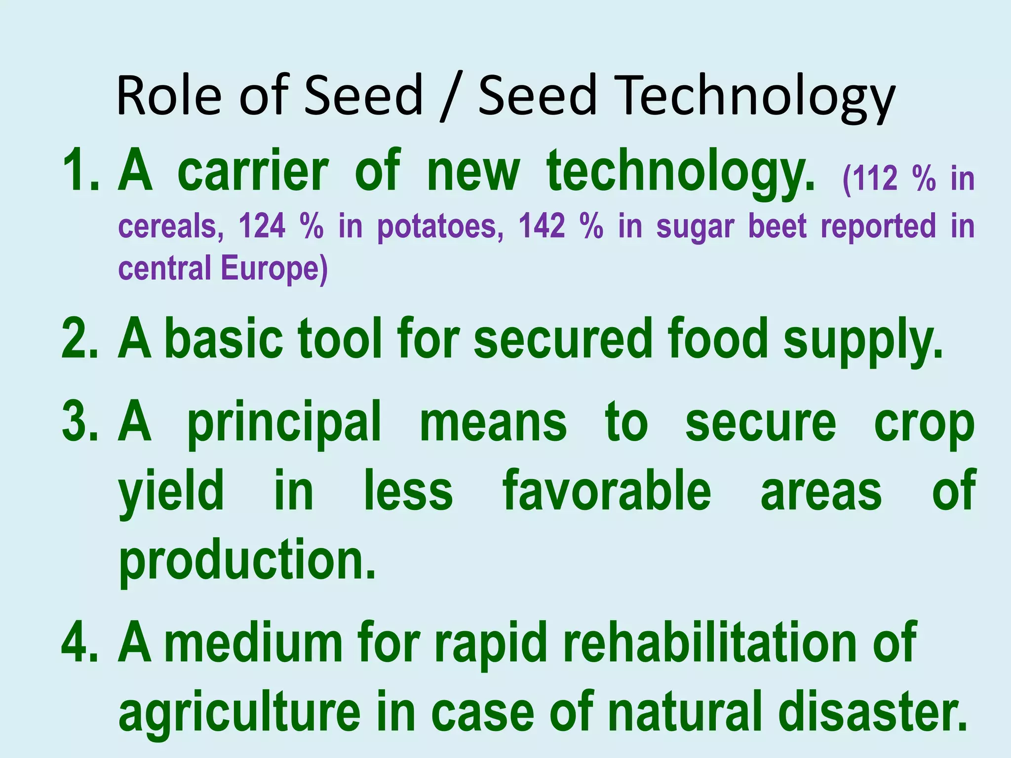 Introduction of seed production | PPTX
