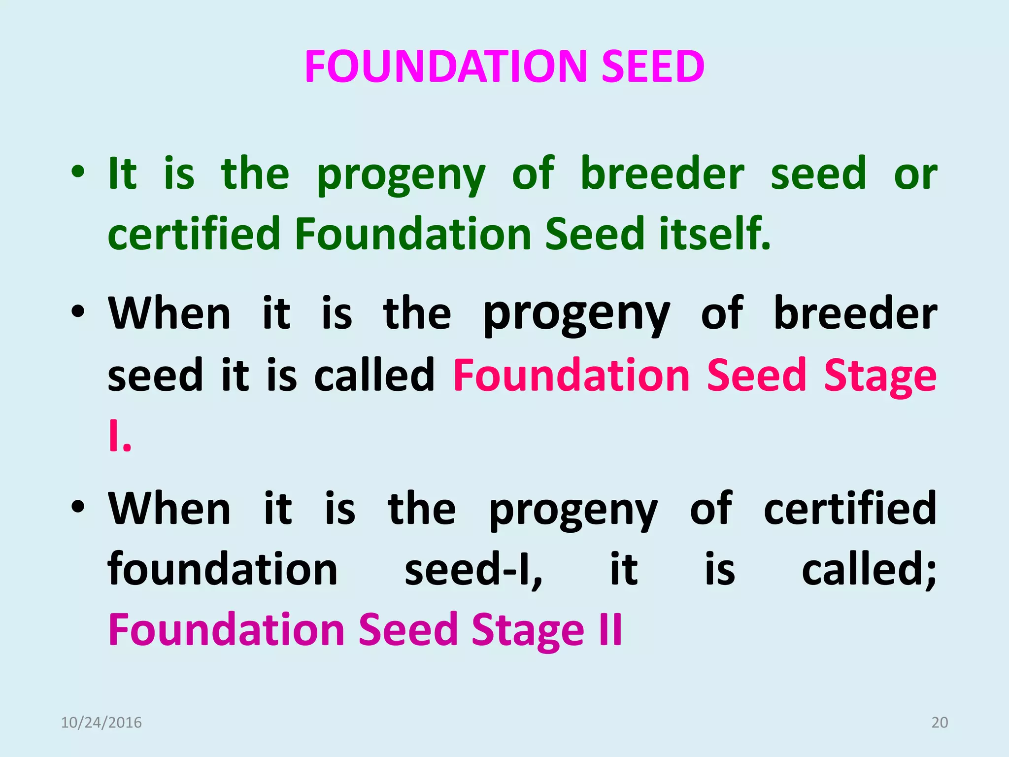 Introduction of seed production | PPTX
