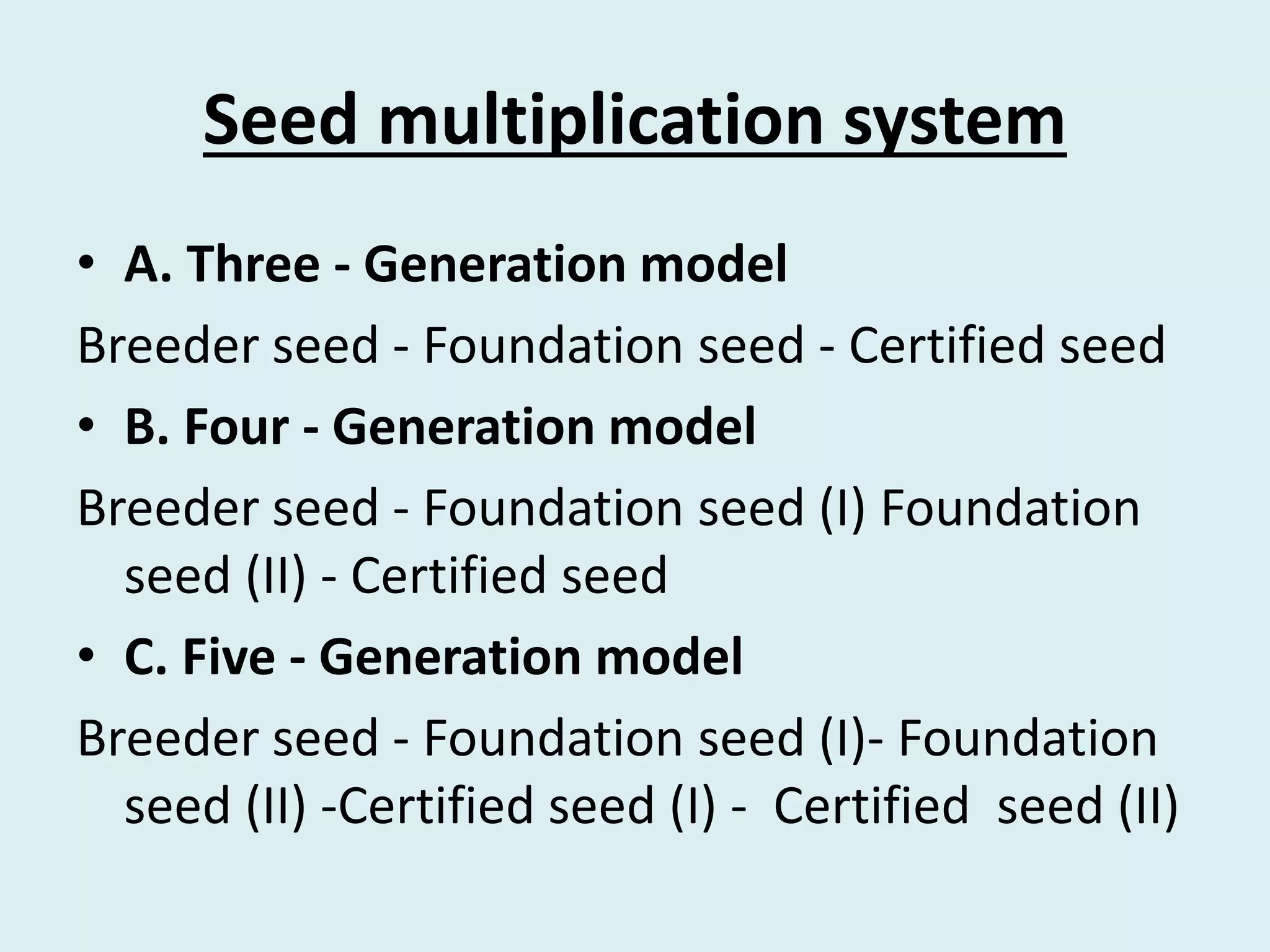 Introduction of seed production | PPTX
