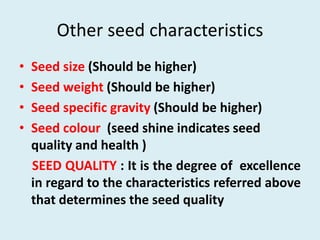 Introduction of seed production | PPTX