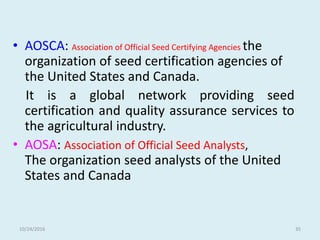 Introduction of seed production | PPTX