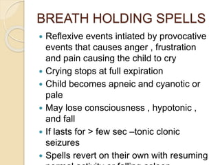Introduction of seizures and seizure mimicking disorders | PPTX