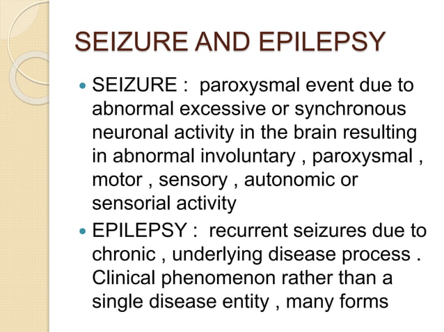 Introduction of seizures and seizure mimicking disorders | PPTX | Brain and Nervous System ...
