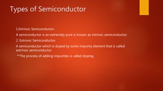 Introduction of semiconductor | PPTX