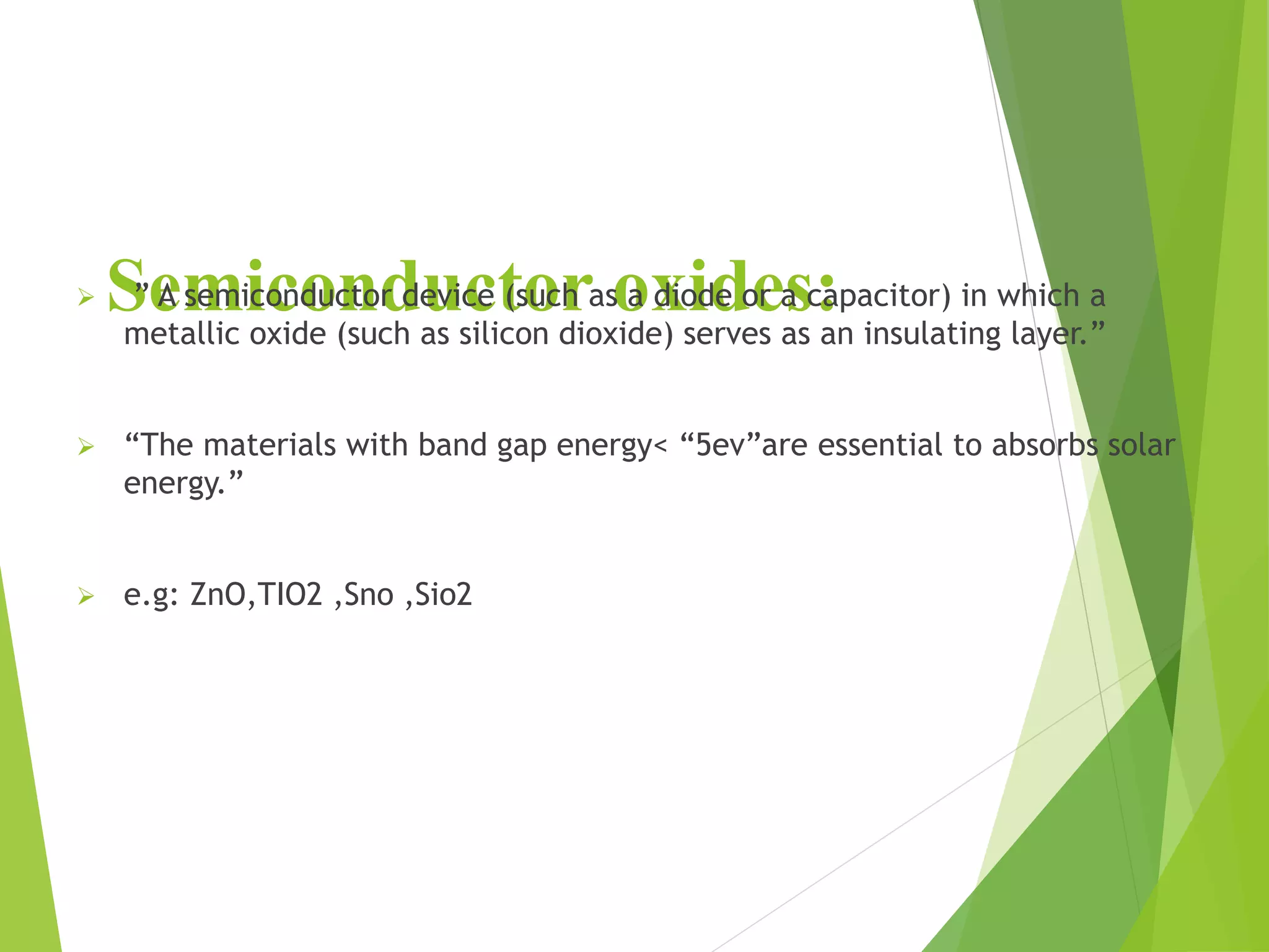 Introduction of semiconductor oxides in photovoltaic devices | PPT