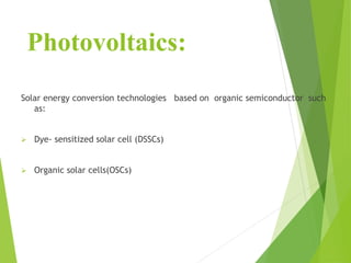 Introduction of semiconductor oxides in photovoltaic devices | PPTX