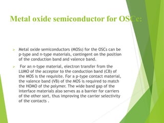 Introduction of semiconductor oxides in photovoltaic devices | PPT