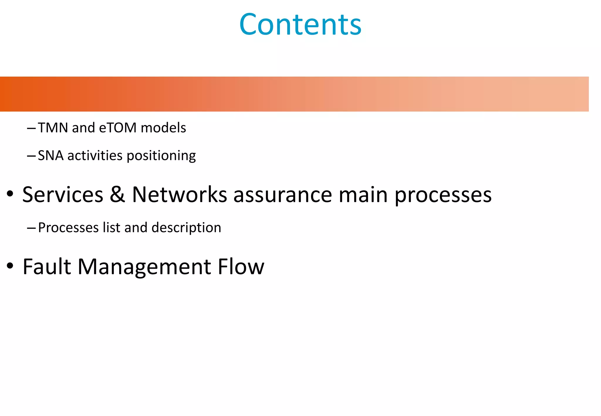 Introduction of Service Assurance Domain | PDF