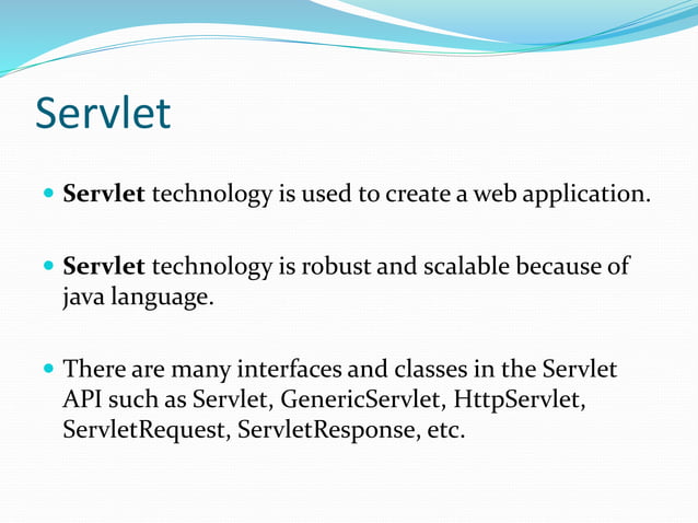 Introduction of servlet | PPTX | Web Development | Internet