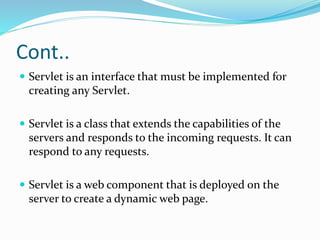 Introduction of servlet | PPTX