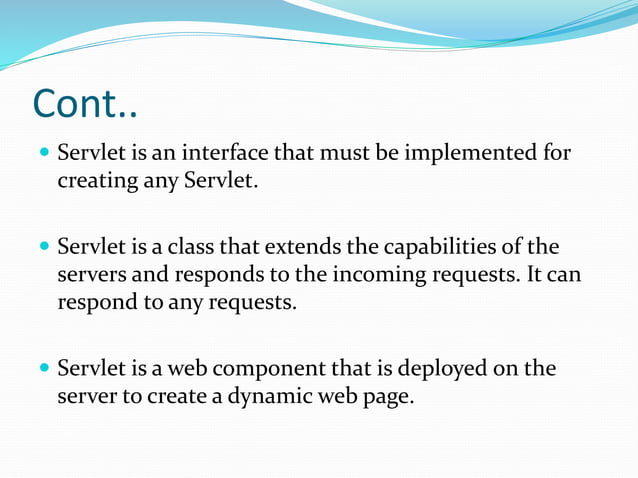 Introduction of servlet | PPTX | Web Development | Internet