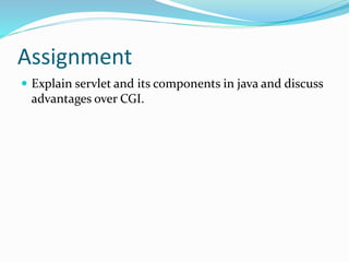 Introduction of servlet | PPTX