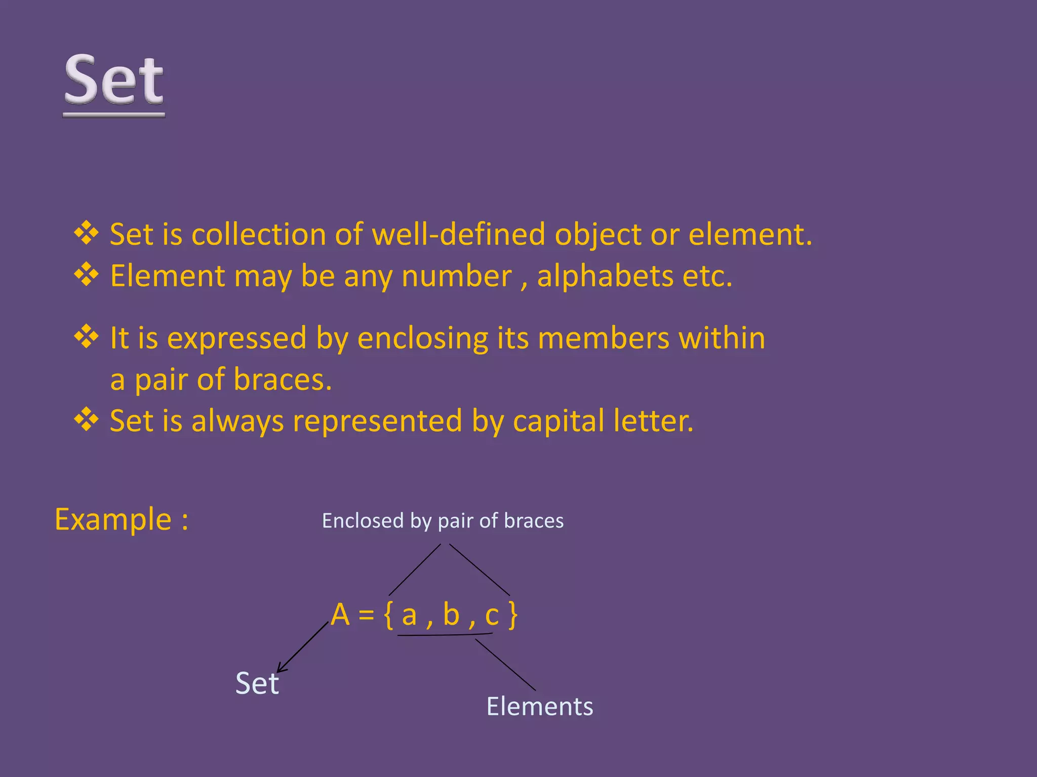Introduction of set | PPTX