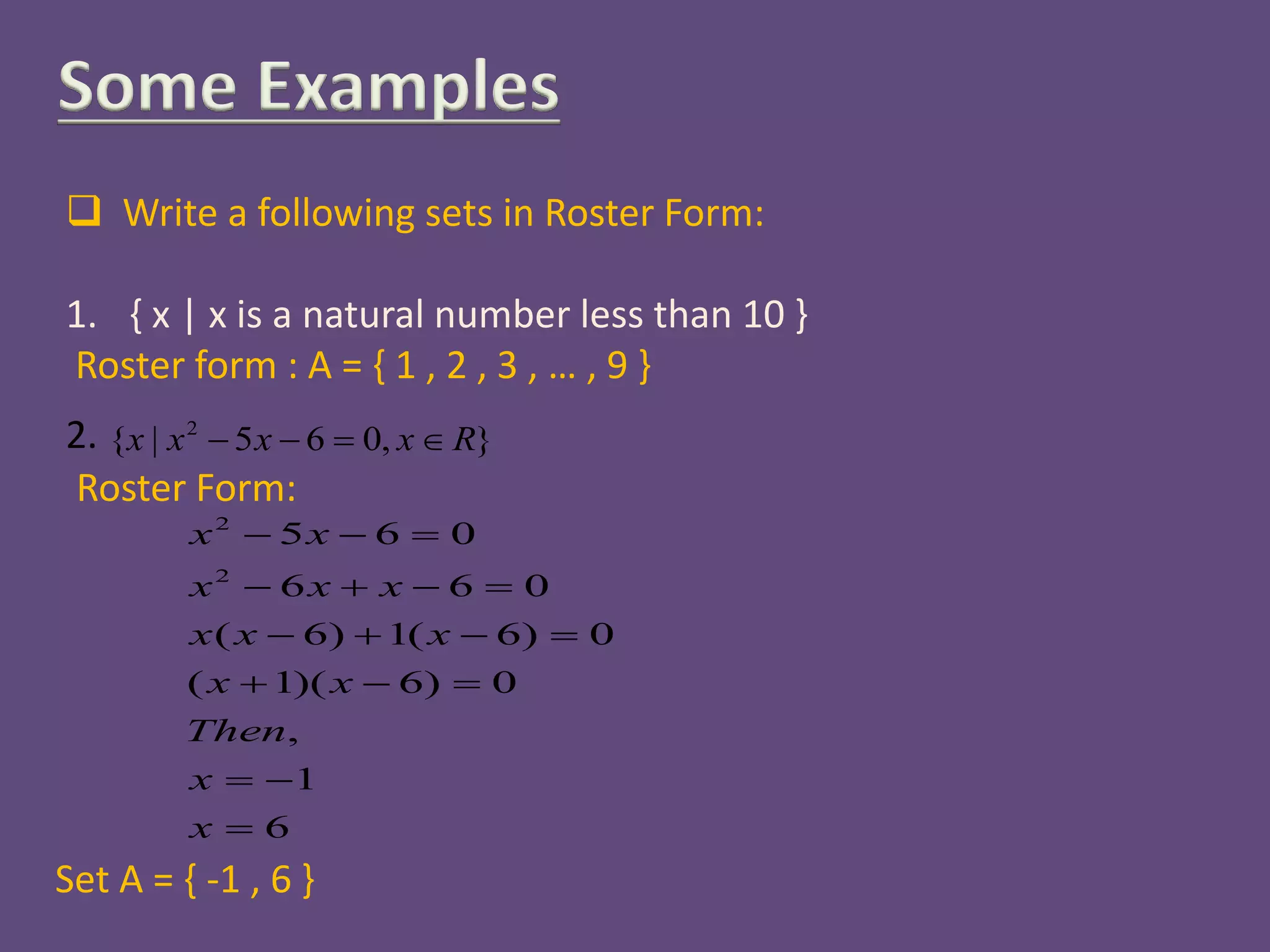 Introduction of set | PPTX