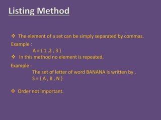 Introduction of set | PPTX