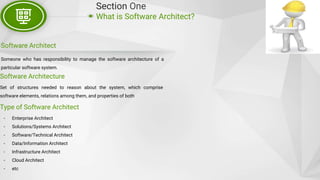 Introduction of Software Architect(Definition, Mindset, Process).pptx