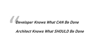 Introduction of Software Architect(Definition, Mindset, Process).pptx