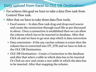 Introduction of ssis | PPTX