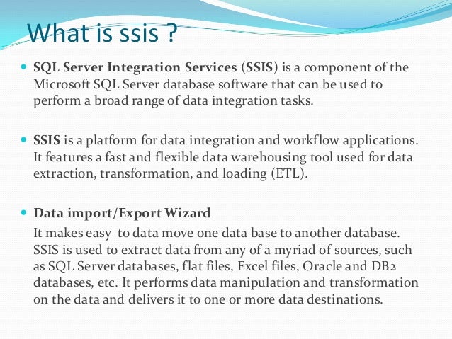 Introduction Of Ssis 