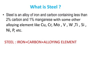 introduction of steel making types , classification | PPT